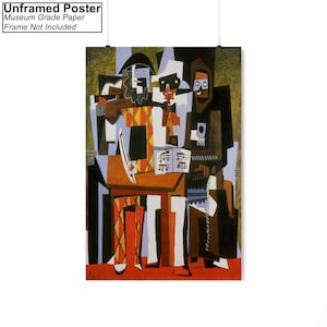 Three Musicians by Pablo Picasso Canvas Wall Art Reproduction, Cubism ...