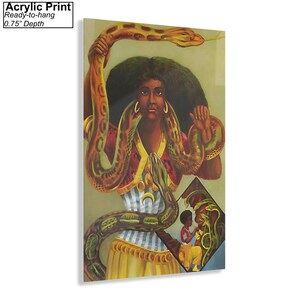 Mami Wata Canvas Wall Art, Water Mother Poster, La Sirene Print, Snake ...