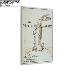 The Velveteen Rabbit Book Cover Canvas/poster Art Reproduction, Vintage ...