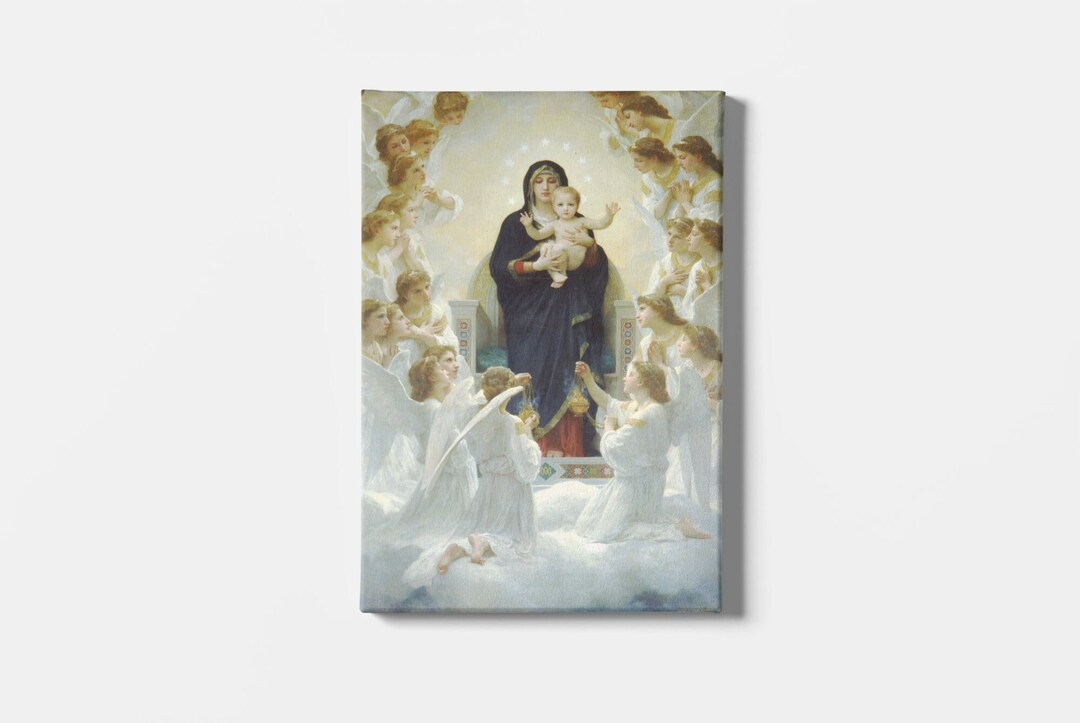 Virgin Mary by William-adolphe Bouguereau Canvas Wall Art, Madonna and ...