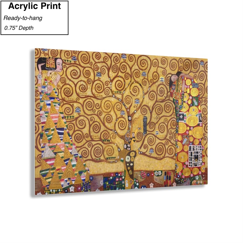 Gustav Klimt Tree of Life Canvas/poster Wall Art Art Nouveau - Etsy