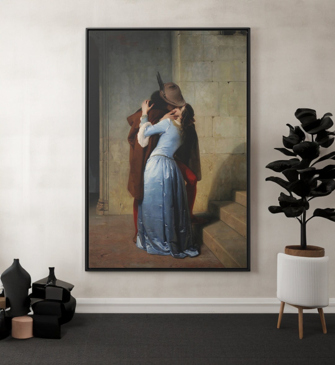 The Kiss by Francesco Hayez Canvas/poster Wall Art Reproduction ...