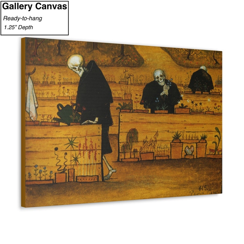 Hugo Simberg 'garden of Death' Canvas Print, Symbolist Skeleton Art ...