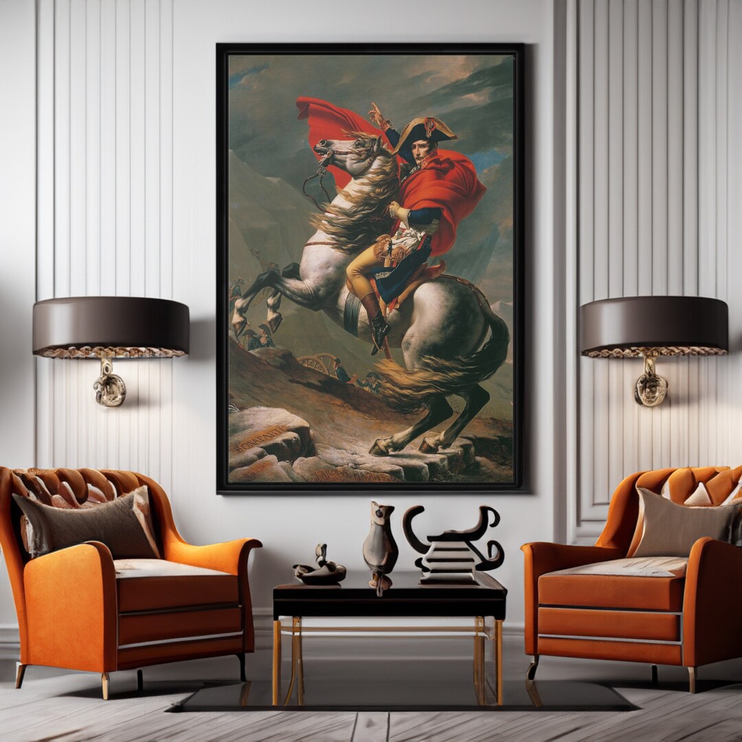 Napoleon at the Great St. Bernard by Jacques-louis David Canvas/poster ...