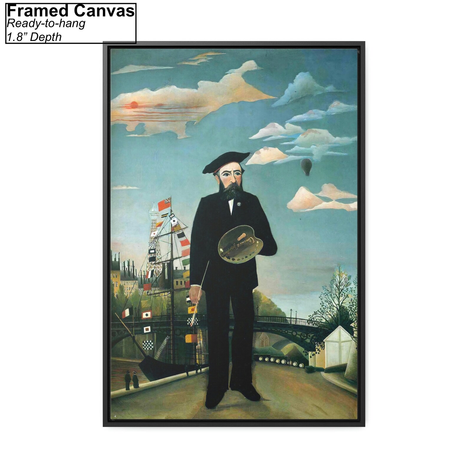 Self Portrait From Lile Saint Louis by Henri Rousseau Canvas/poster ...