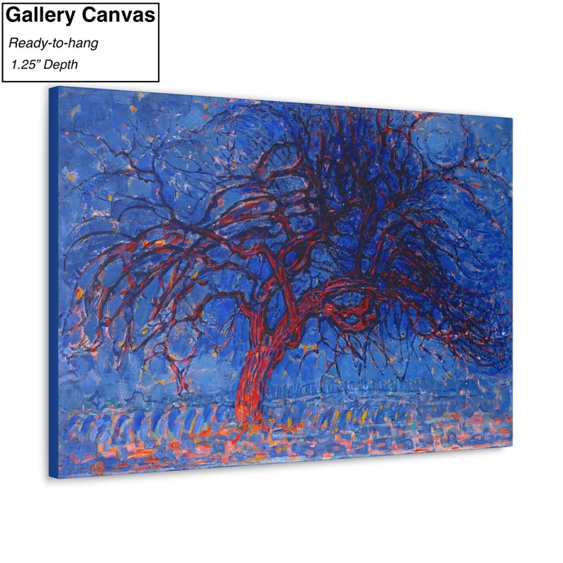 Piet Mondrian Red Tree Art Print: Abstract Nature Canvas/poster - Etsy