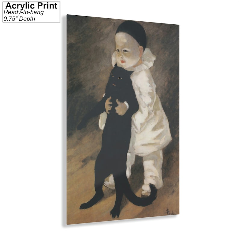 Pierrot and the Cat by Theophile Steinlen Canvas/poster Wall Art ...