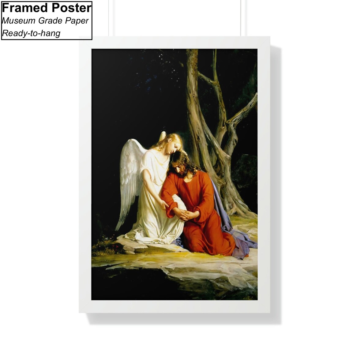 Carl Bloch an Angel Comforting Jesus Before His Arrest in the - Etsy