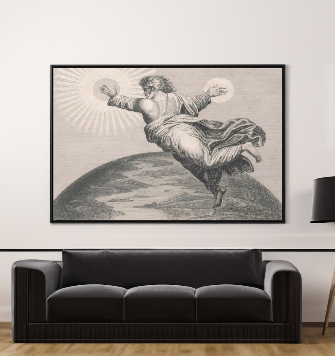 Archangel Raphael Canvas/poster Wall Art Reproduction, Vintage Catholic ...