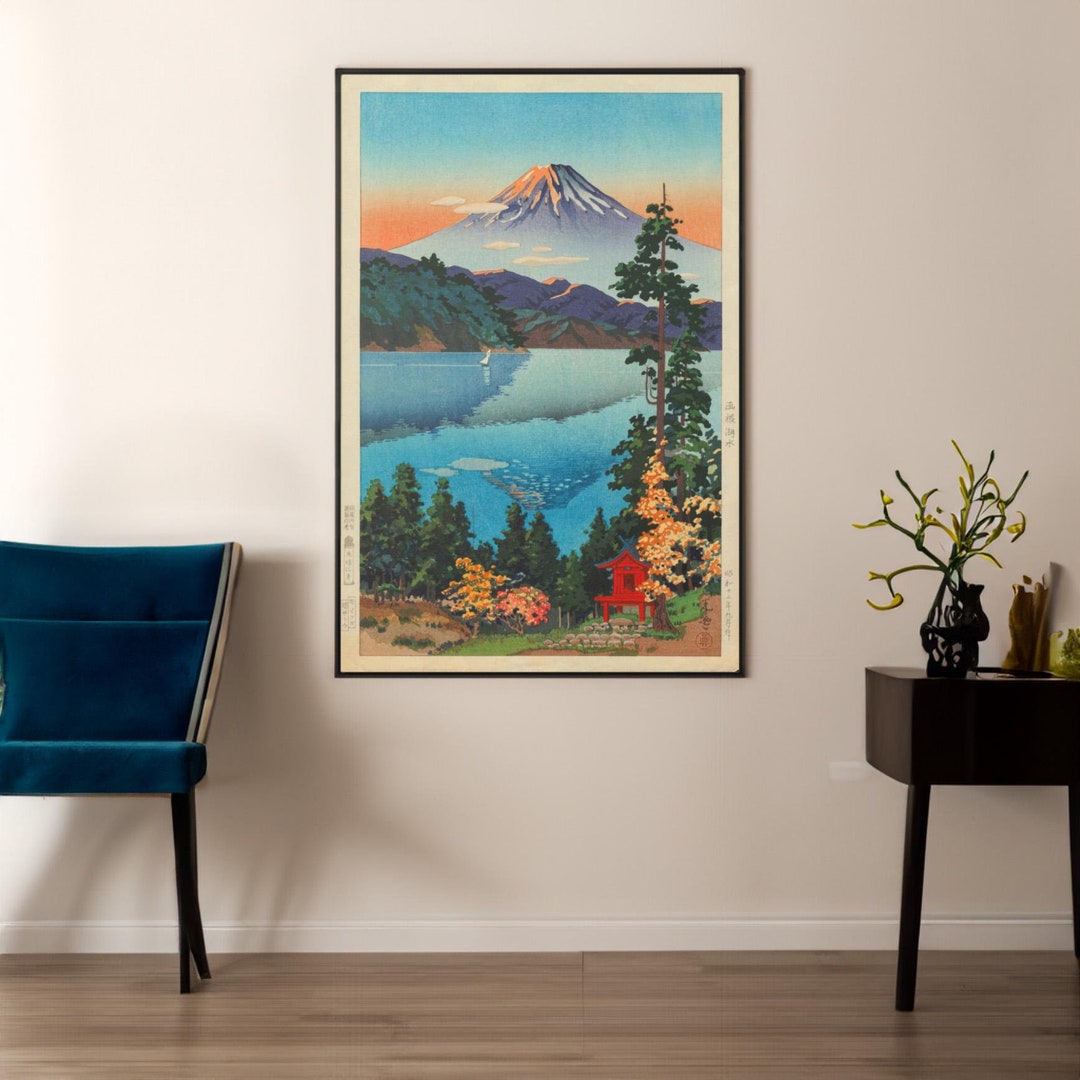 Tsuchiya Koitsu Lake Ashi in the Hakone Hills in Early Autumn Canvas ...