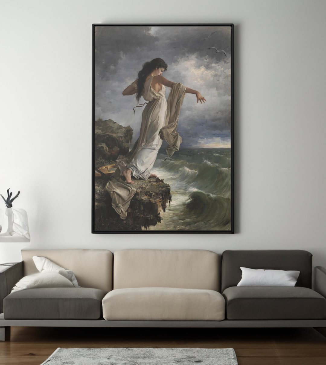 Miguel Selva Death of Sappho Canvas/poster Wall Art Reproduction ...