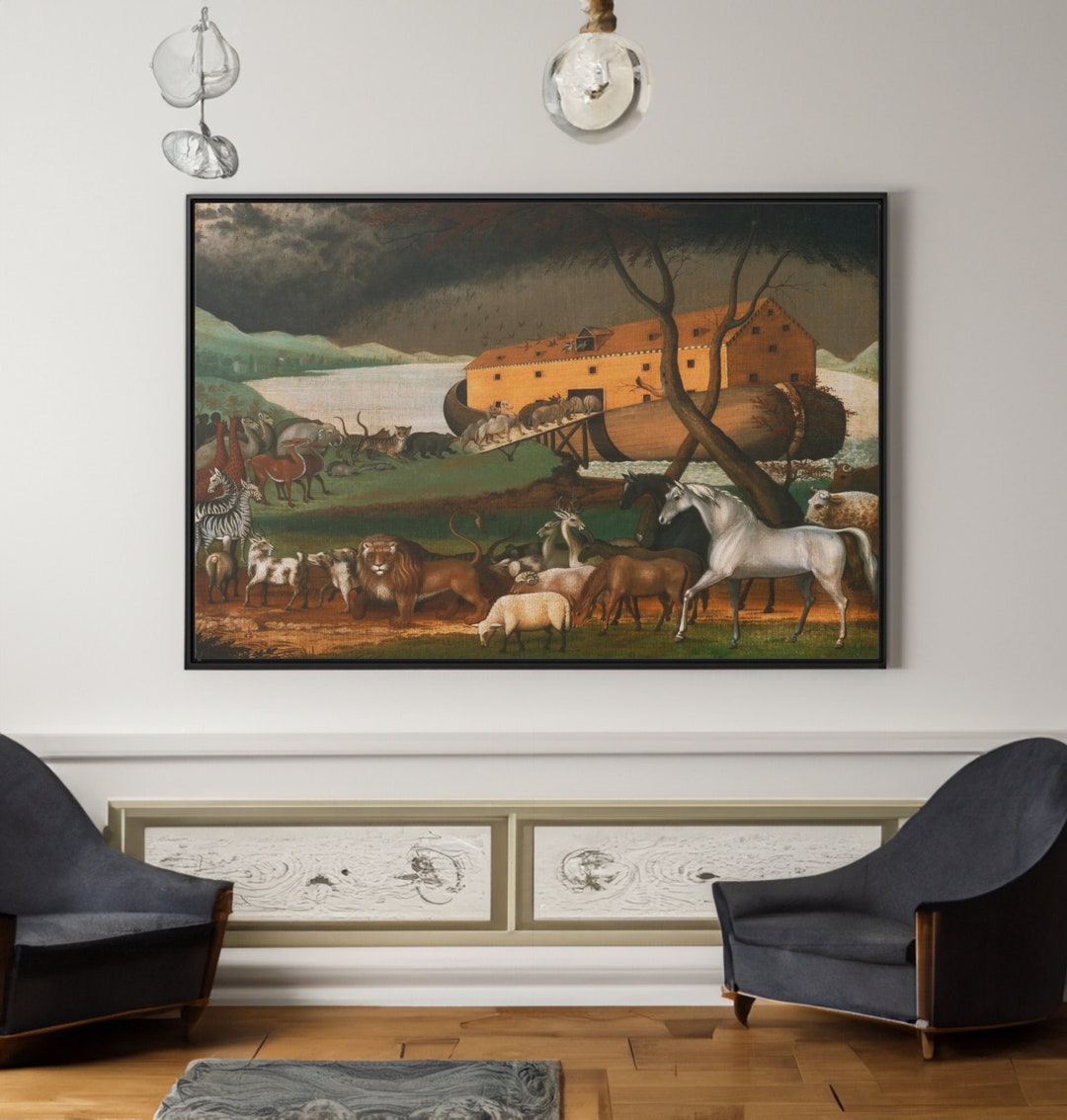 Noah and the Ark by Edward Hicks Canvas/poster Wall Art Reproduction - Etsy