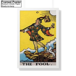The Fool Tarot Card Canvas Wall Art Reproduction, Psychic Painting ...