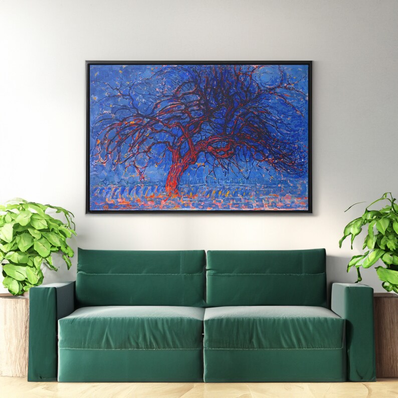 Piet Mondrian Red Tree Art Print: Abstract Nature Canvas/poster - Etsy