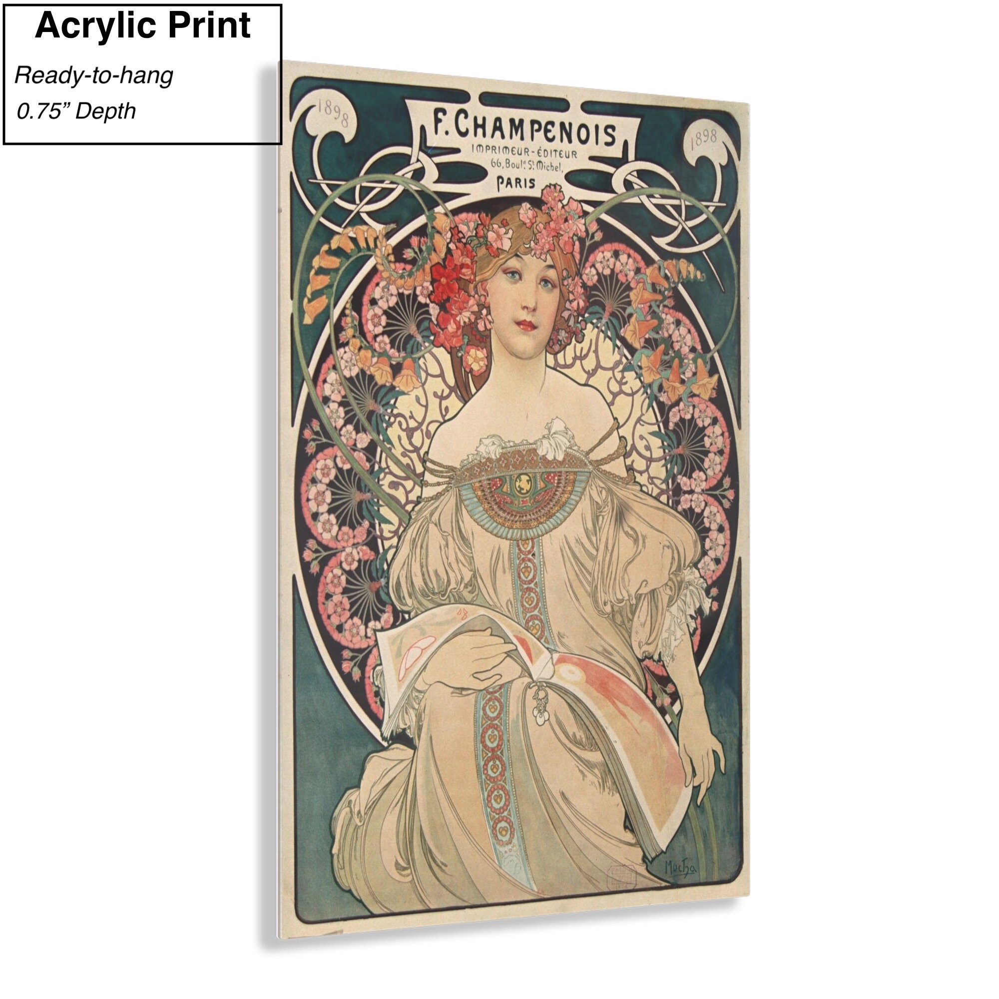 F. Champenois by Alphonse Mucha Canvas/poster Wall Art Reproduction ...