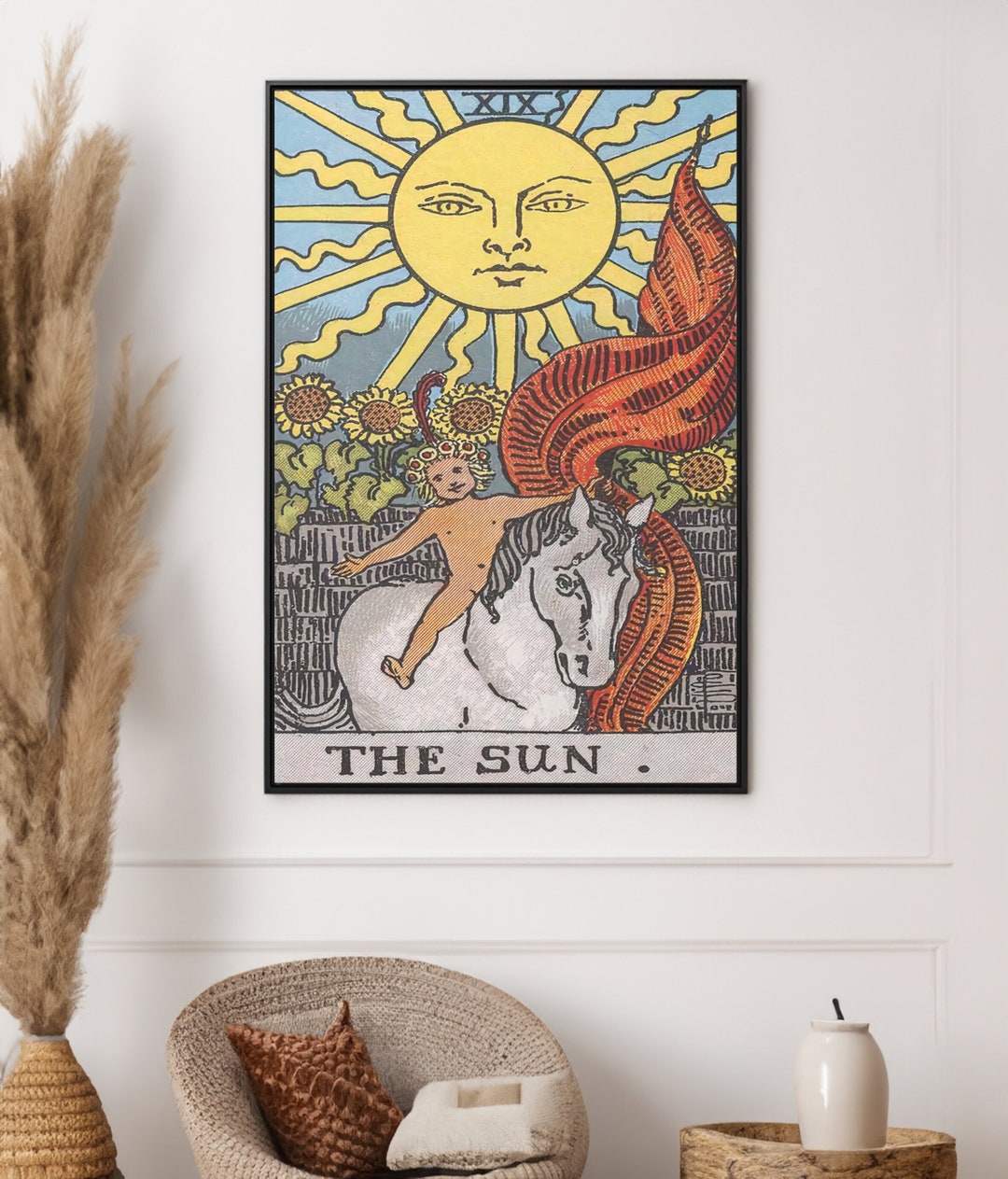 The Sun Tarot Card Canvas/poster Wall Art Reproduction - Etsy