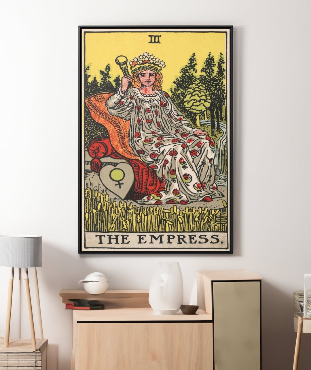 The Empress Tarot Card Canvas/poster Wall Art Reproduction, Mystical ...