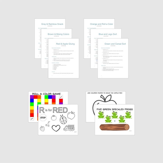 Colors Unit With Lesson Plans and Workbook Printables - Etsy