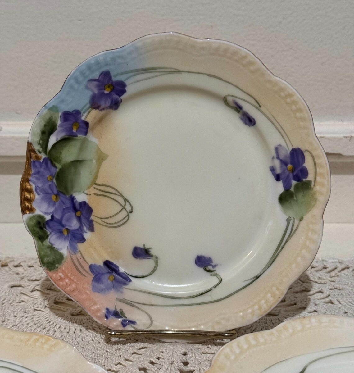 Gorgeous Hand Painted Purple Floral NIPPON Dessert Plates/set of 6 - Etsy
