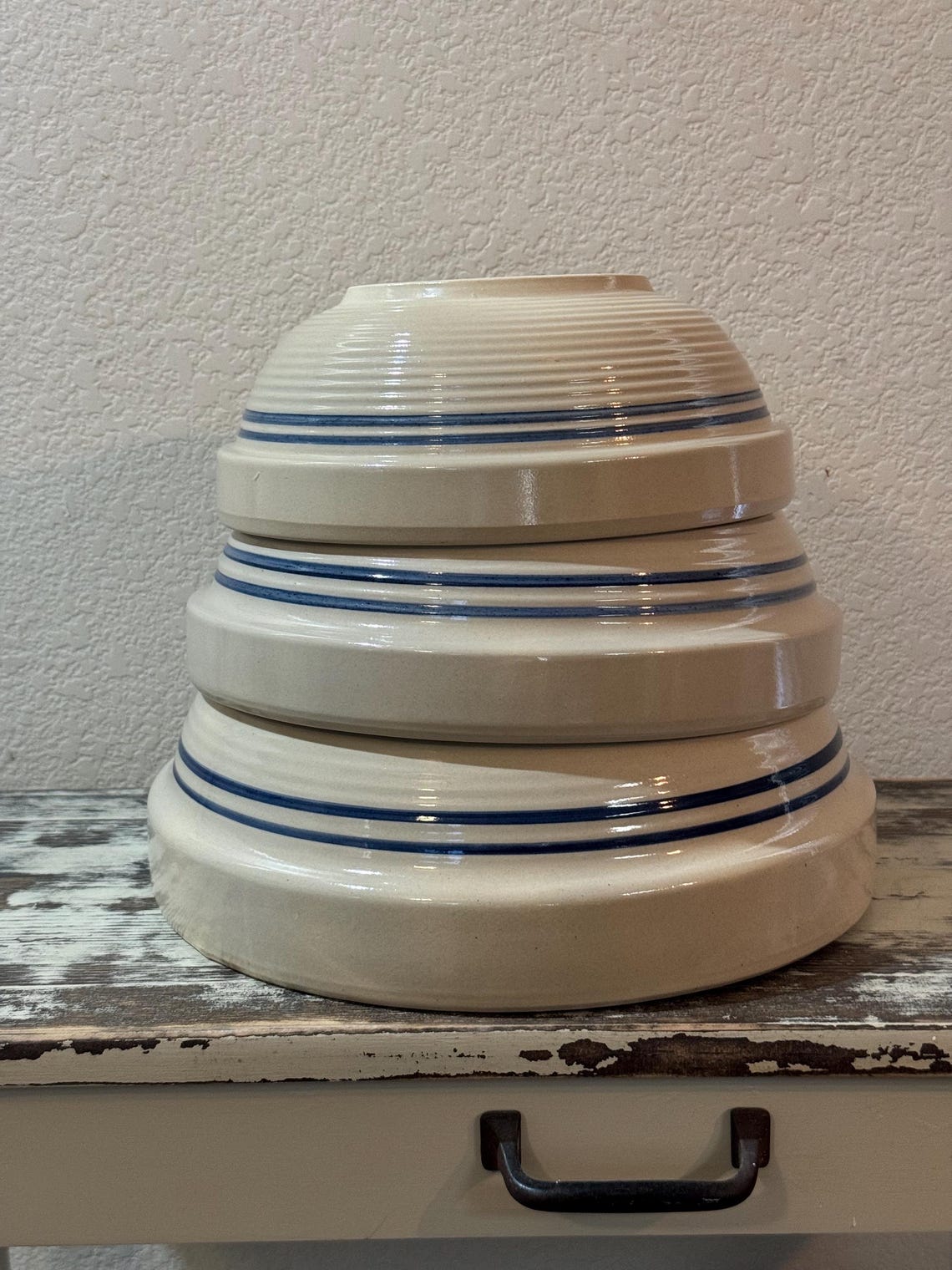 Vintage Set of 3 Marshall Pottery Stoneware Crock Mixing Bowls - Etsy