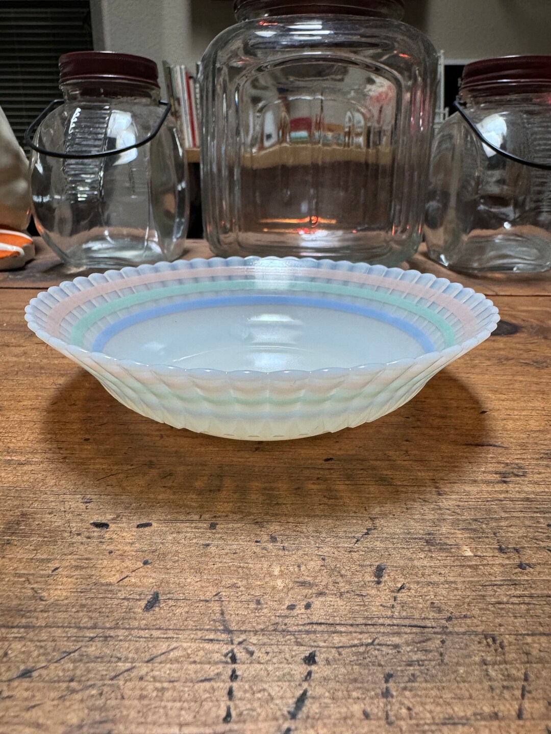 Depression Glass Opalescent Cremax Petalware Macbeth Evans Bowl - Etsy