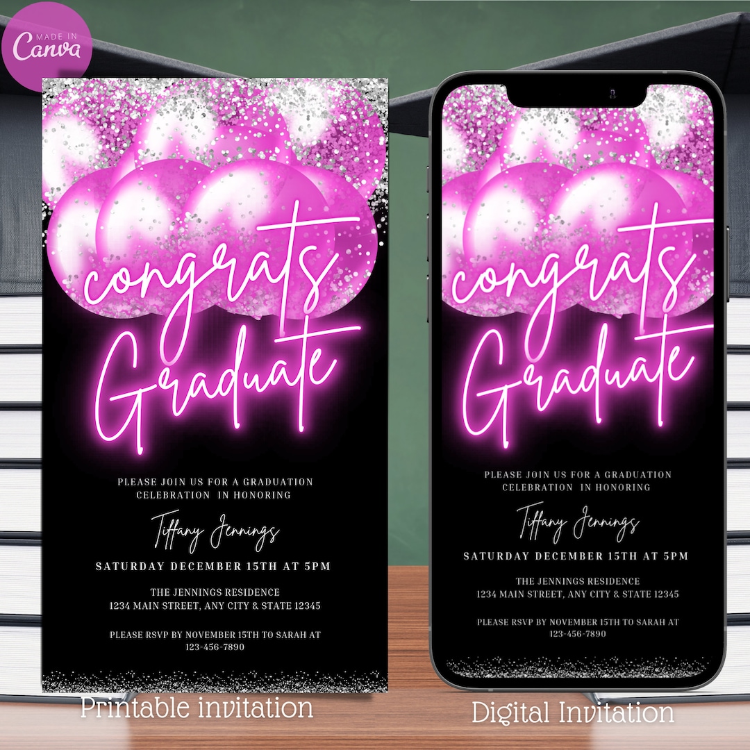Electronic Grad Party Invitation, Digital Graduation Party Text Message ...