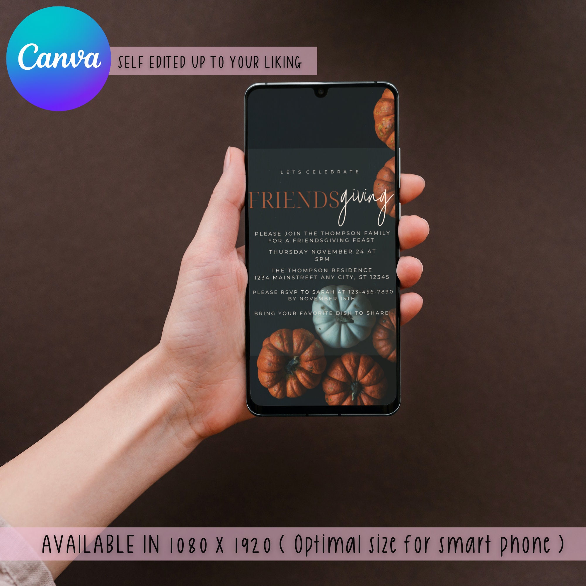 Digital Friendsgiving Invitation Friendsgiving Invite - Etsy