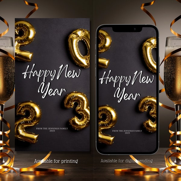 Happy New Year Card - Etsy