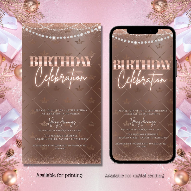 Digital Birthday Party Invitation Electronic Party Invite - Etsy