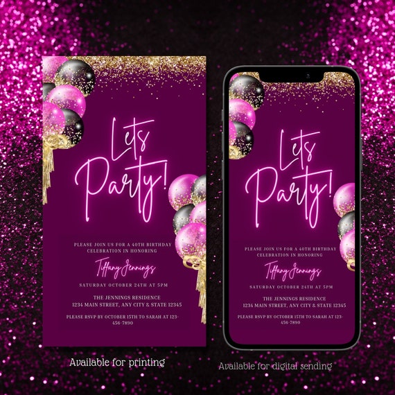 Digital Birthday Party Invitation Birthday Party Invite - Etsy