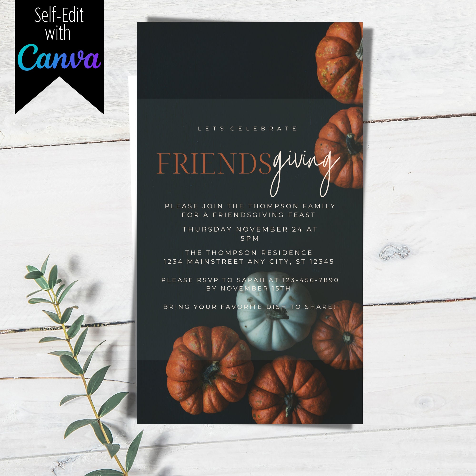 Digital Friendsgiving Invitation Friendsgiving Invite - Etsy
