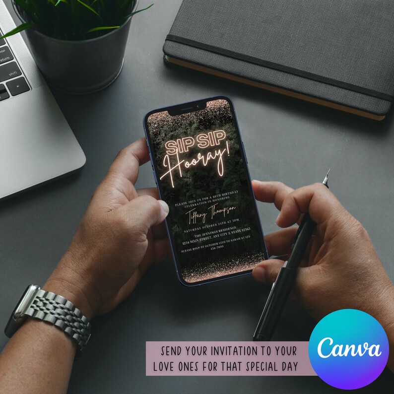 Digital Birthday Party Invitation Electronic Party Invite - Etsy