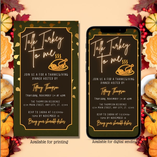 Fall Gathering Invitation - Etsy