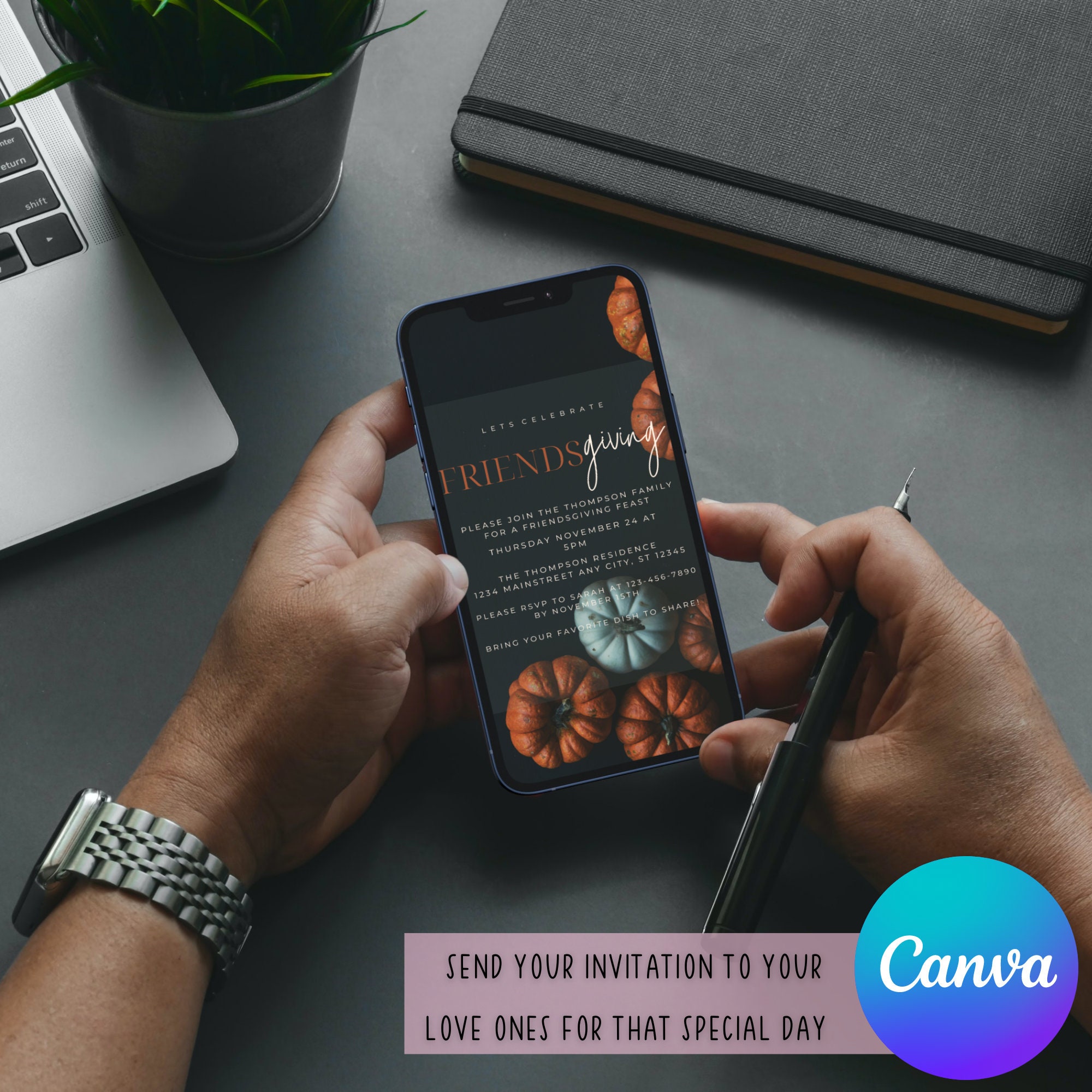 Digital Friendsgiving Invitation Friendsgiving Invite - Etsy