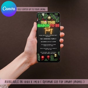 Tis the Season to Be Tacky Digital Invitation, Electronic Funny ...
