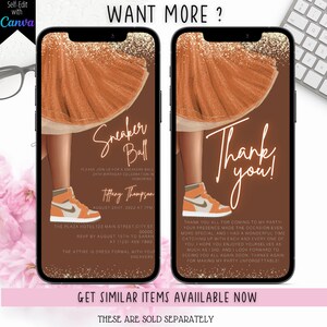 Editable Sneaker Ball Menu Card, Sneaker Dinner and Drinks Menu Card ...