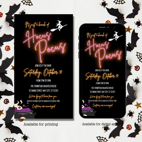 Digital It's Just A Bunch of Hocus Pocus Halloween Party - Etsy