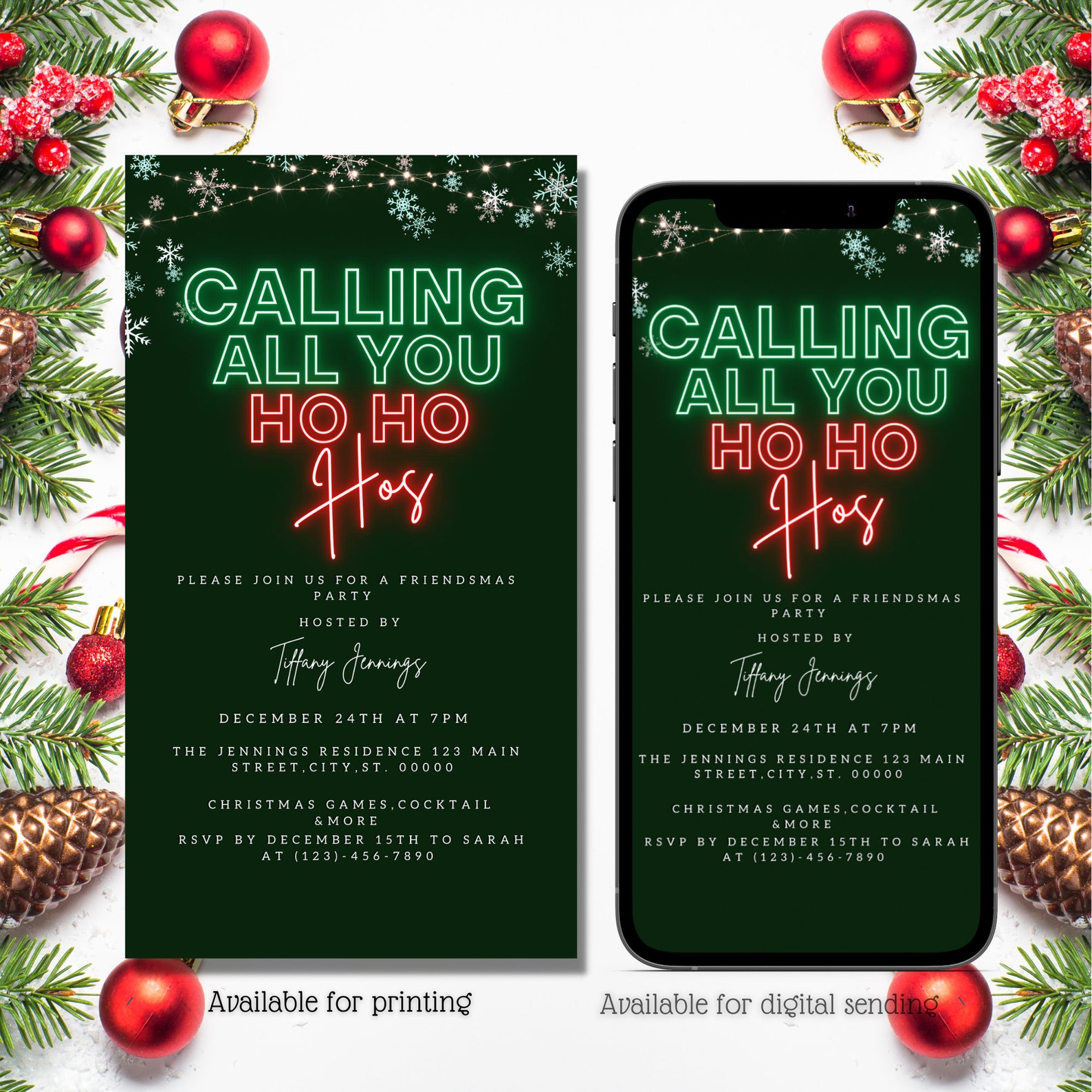 Electronic Friendsmas Funny Invitation Digital Christmas - Etsy