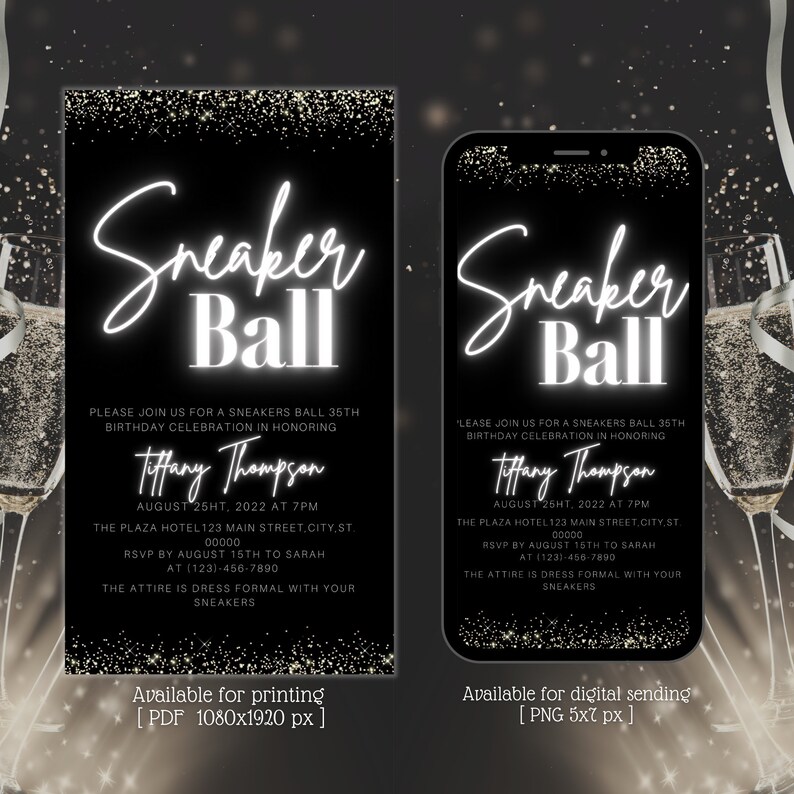 Sneaker Ball Invitation Template
