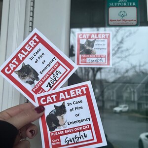 Pet Fire Safety Sticker ICE Emergency Pet Care Safety Alert Save Our ...