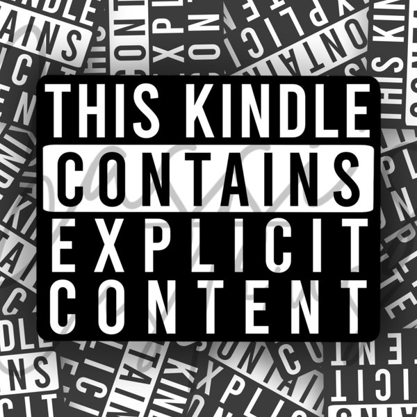 Explicit Content Kindle Sticker Etsy