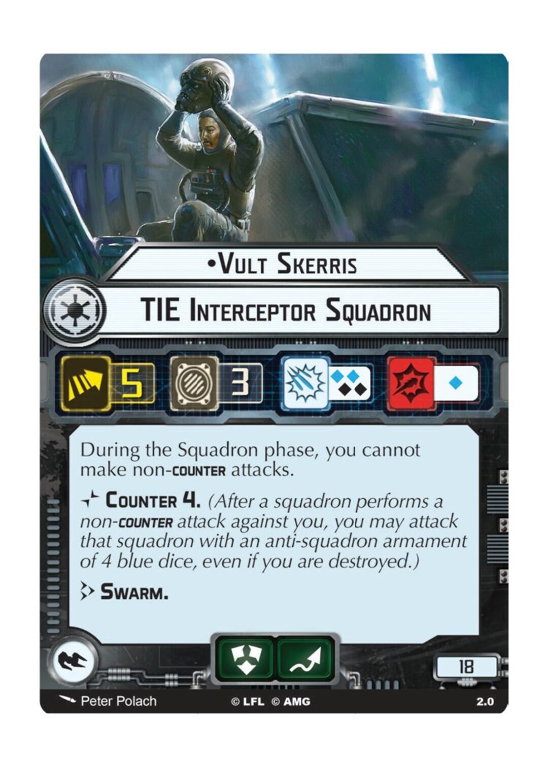 Vult Skerris TIE Interceptor Squadron Card - Etsy