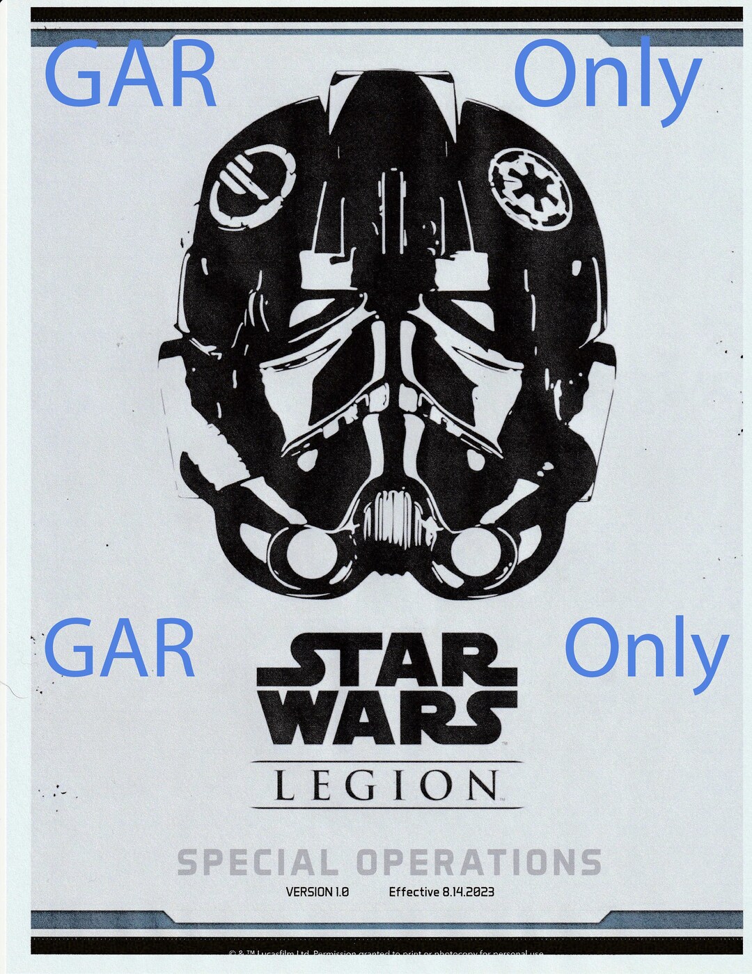 Star Wars Legion Special Operations - GAR Cards Only - Etsy