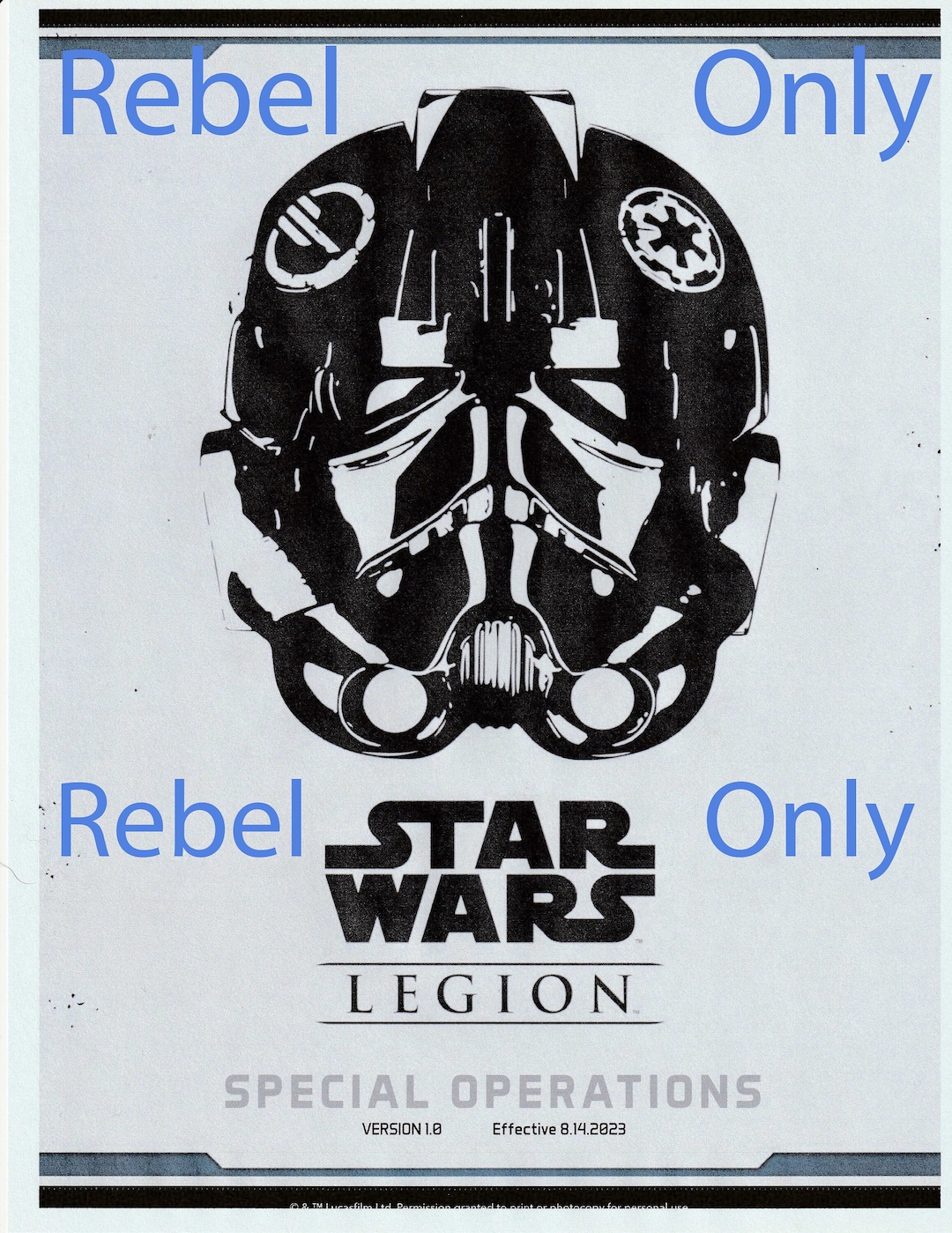 Star Wars Legion Special Operations - Rebel Cards Only - Etsy