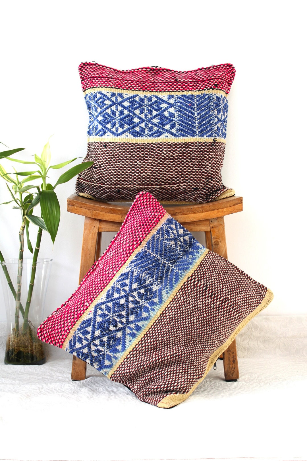 Handwoven Cushion 45x45 From Peru Frazada Cushion Cover Sheep's Wool ...