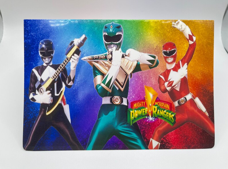 Power Rangers Happy Birthday Card MMPR Mighty Morphin - Etsy