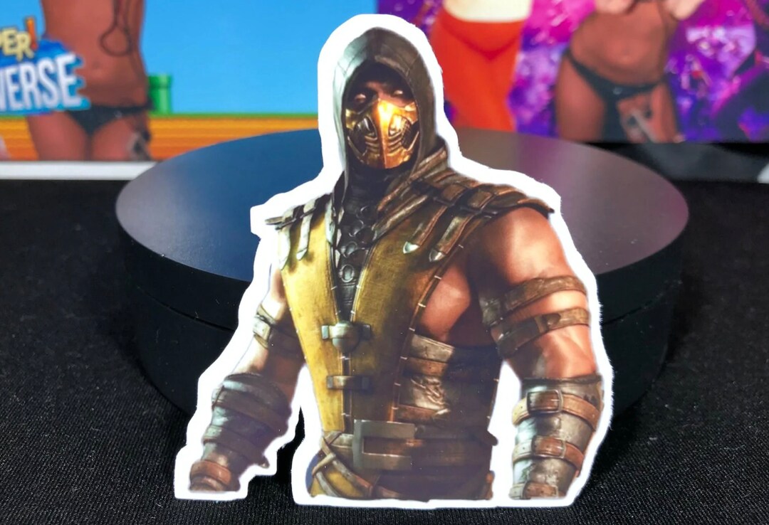 Scorpion MK Sticker 3 Mortal Kombat Gaming Video Games Birthday Gift ...