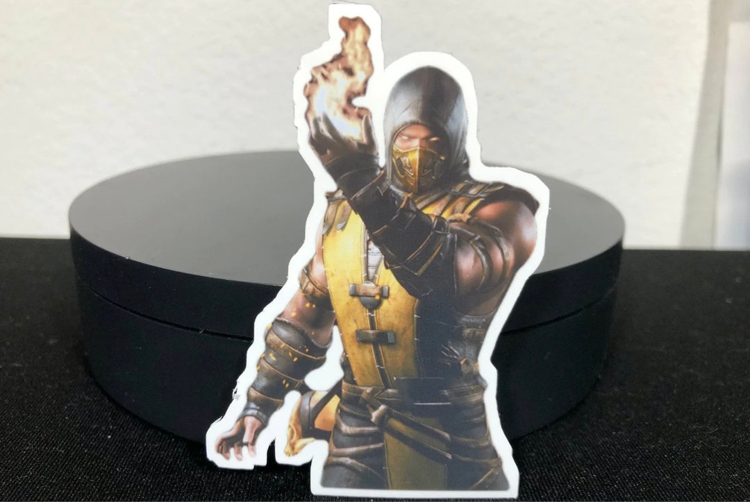 Scorpion MK Sticker 2 Mortal Kombat Gaming Video Games Birthday Gift ...