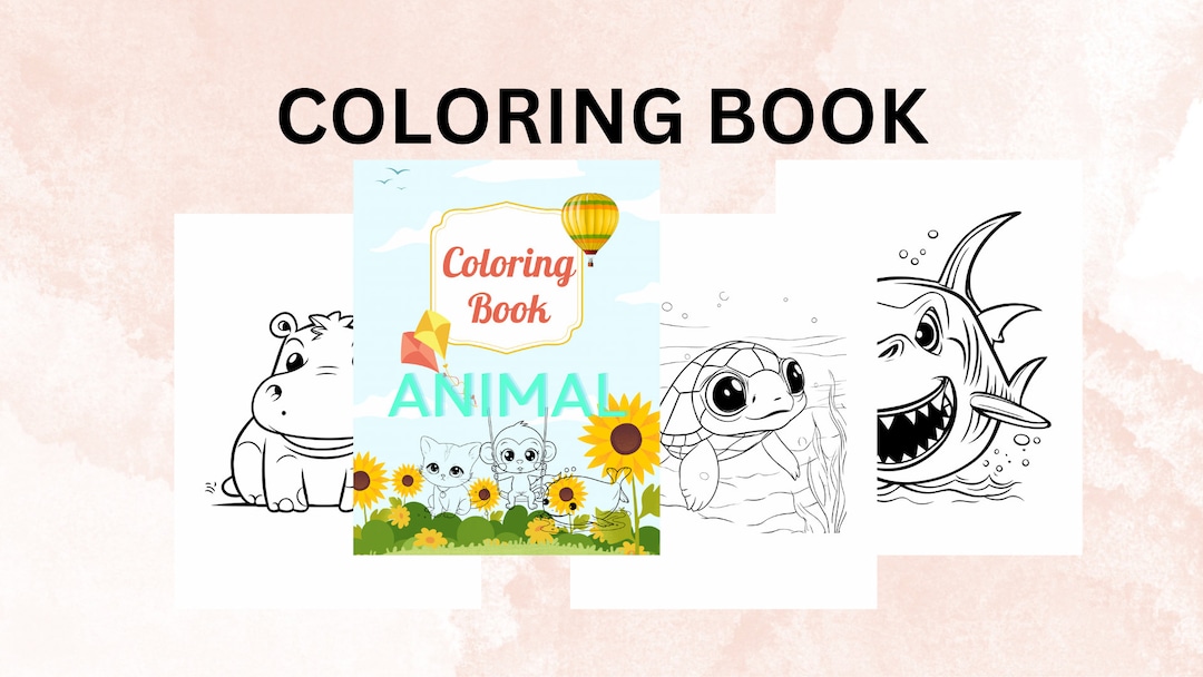 Coloring Book Animal Printable and Editable Preschool and Kindergarten ...