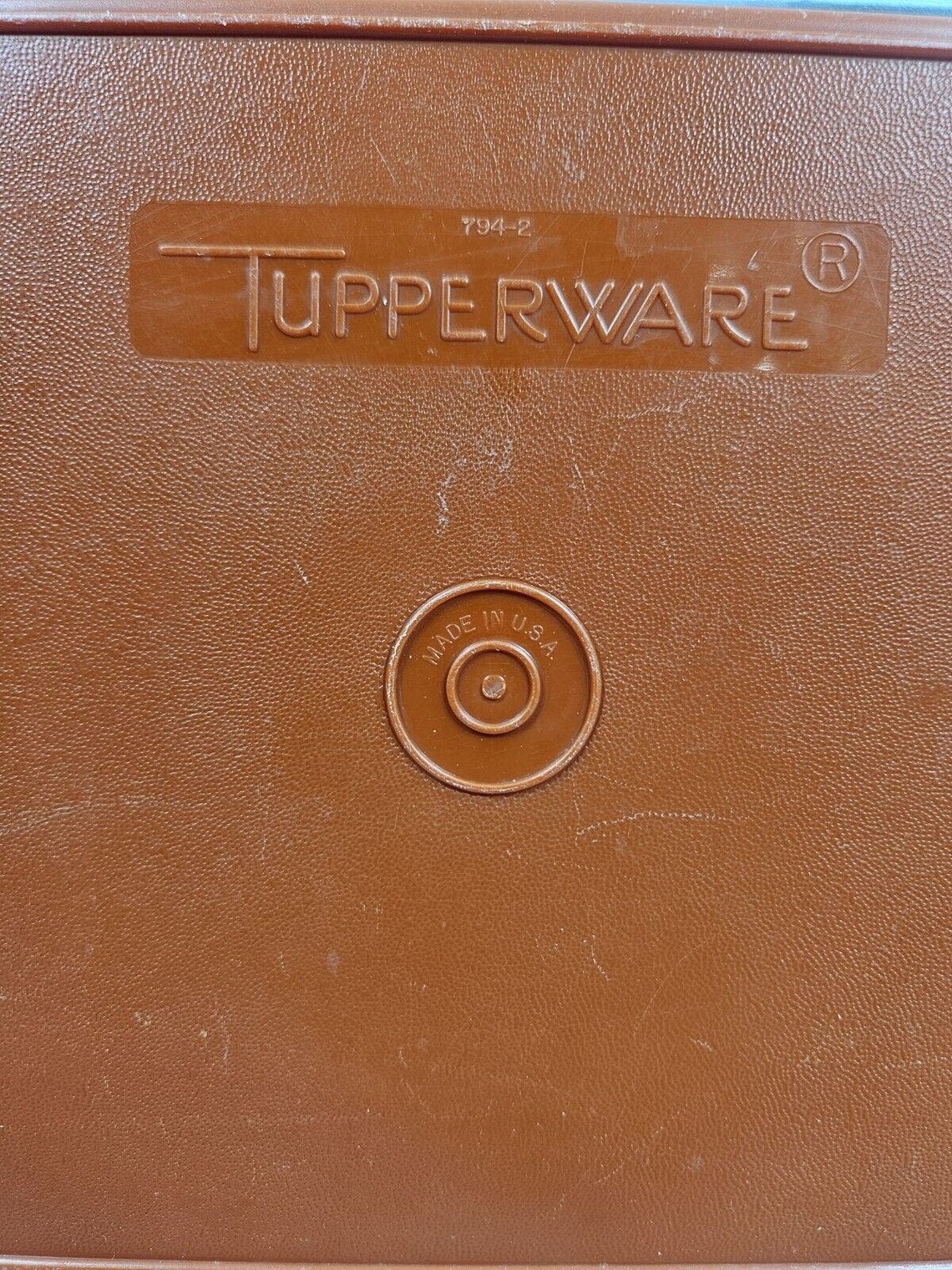 Vintage Tupperware 794-2 Bacon Deli Meat Keeper Container Paprika/sheer ...